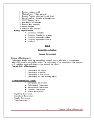 Strategic management - short notes | DOCX