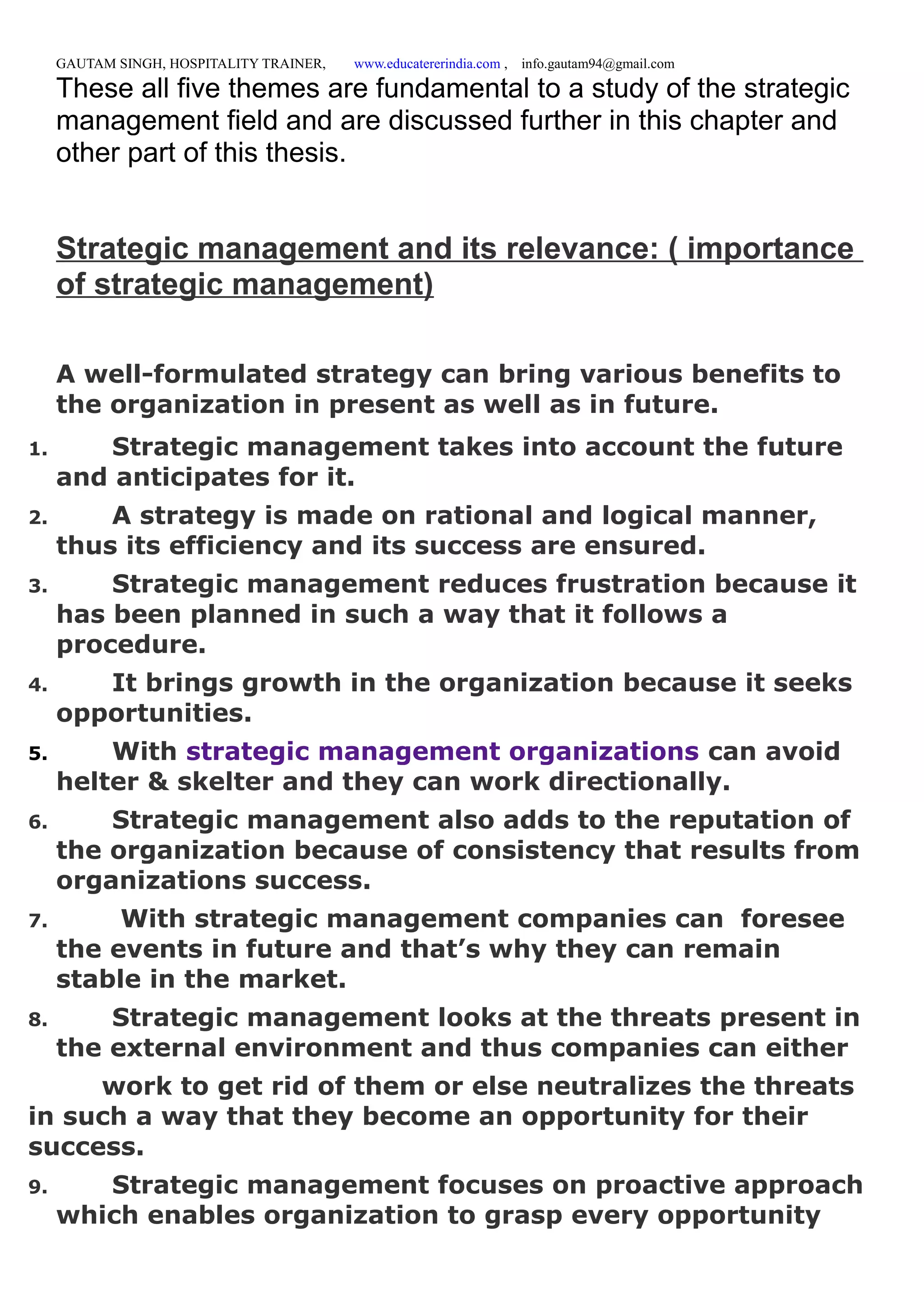 Strategic management | PDF