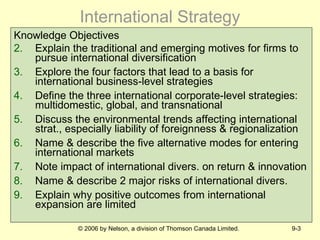 Strategic Management Ch09 | PPT
