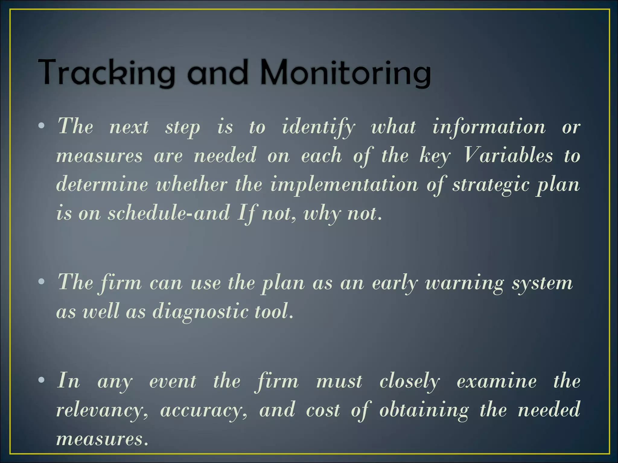 Strategic monitoring-system | PPT