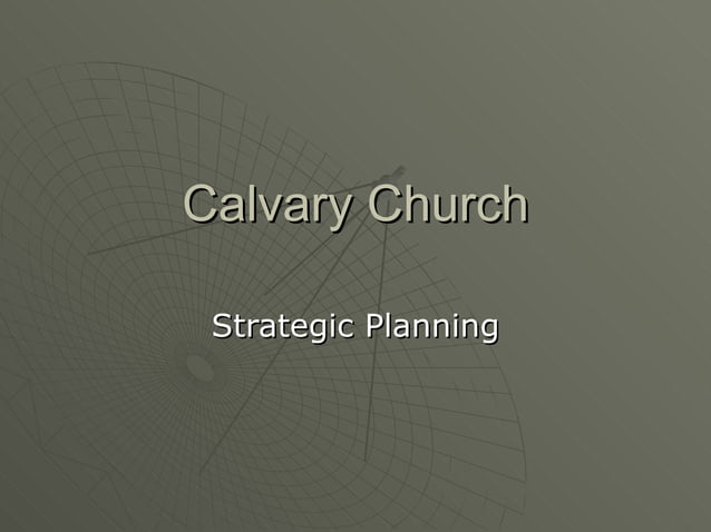 Strategic Planning for Churches | PPT