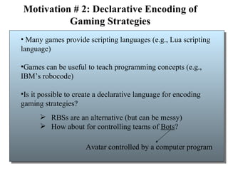 Strategic Planning For Unreal Tournament© Bots | PPT