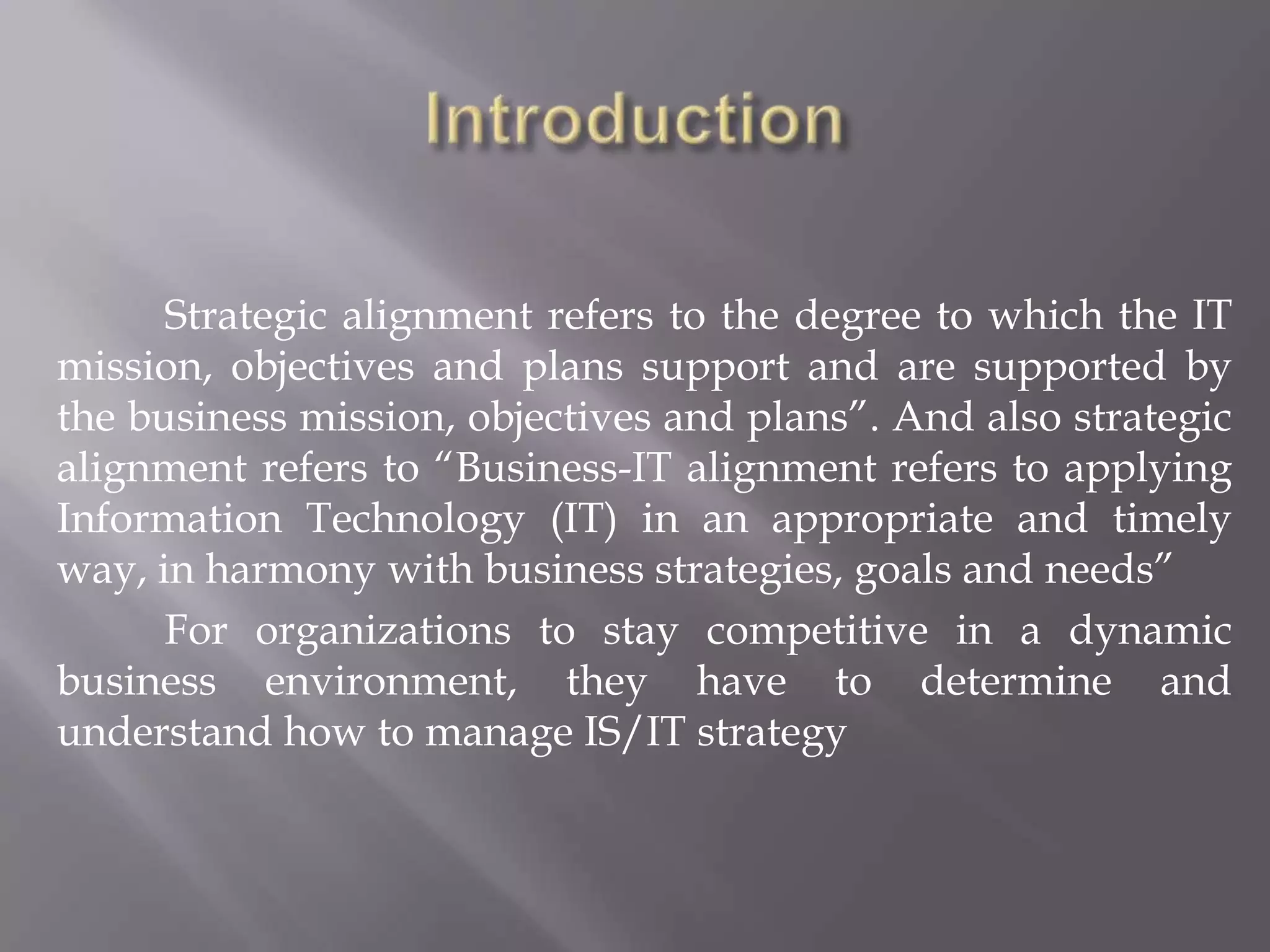 Strategic Alignment | PPTX