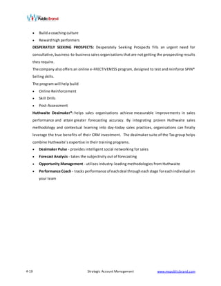 Strategic Account Management Methodology - a review by Tony Hackett | PDF