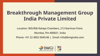 Strategic Alignment and Execution: BMGI India’s Comprehensive Approach ...