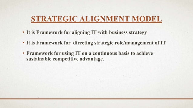 Strategic alignment mode land mc farlan trategic grid | PPT