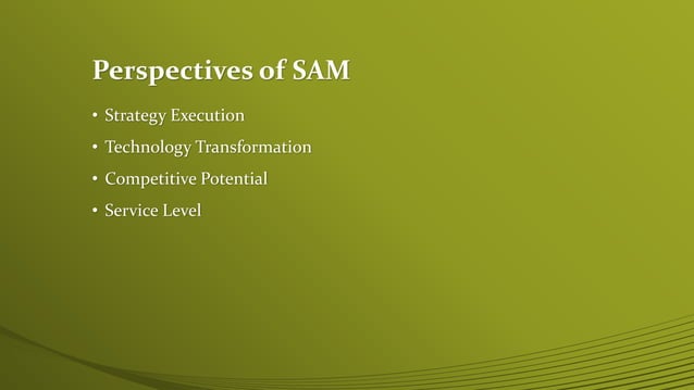 Strategic alignment model (SAM) | PPTX