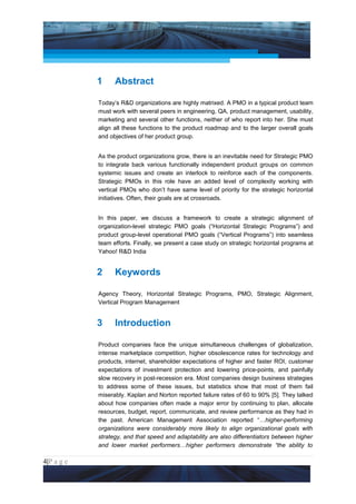 Strategic alignment of horizontal and vertical pmo goals final | PDF