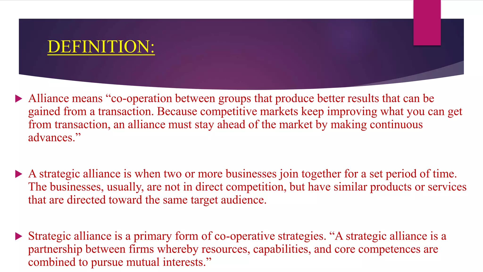 Strategic alliance | PPT