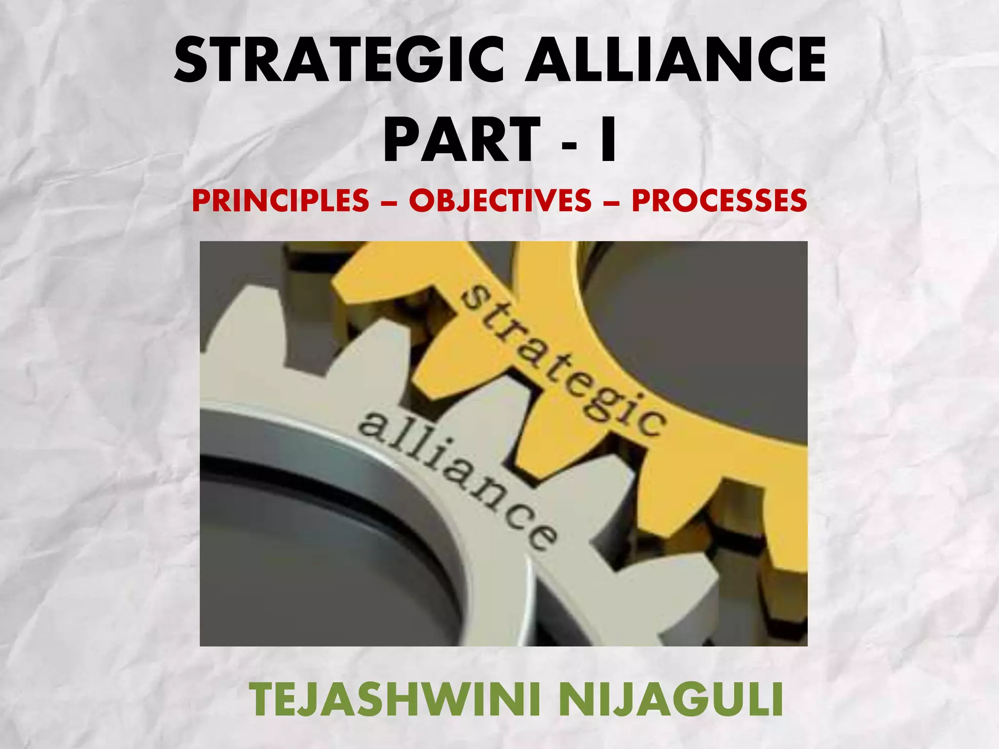 Strategic Alliance - Part 1 | PPT