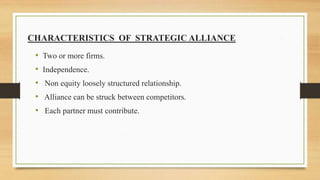 Introduction to Strategic alliance & it's meaning | PPTX