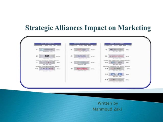 Strategic Alliances Impact on Marketing | PPTX | Mergers and ...