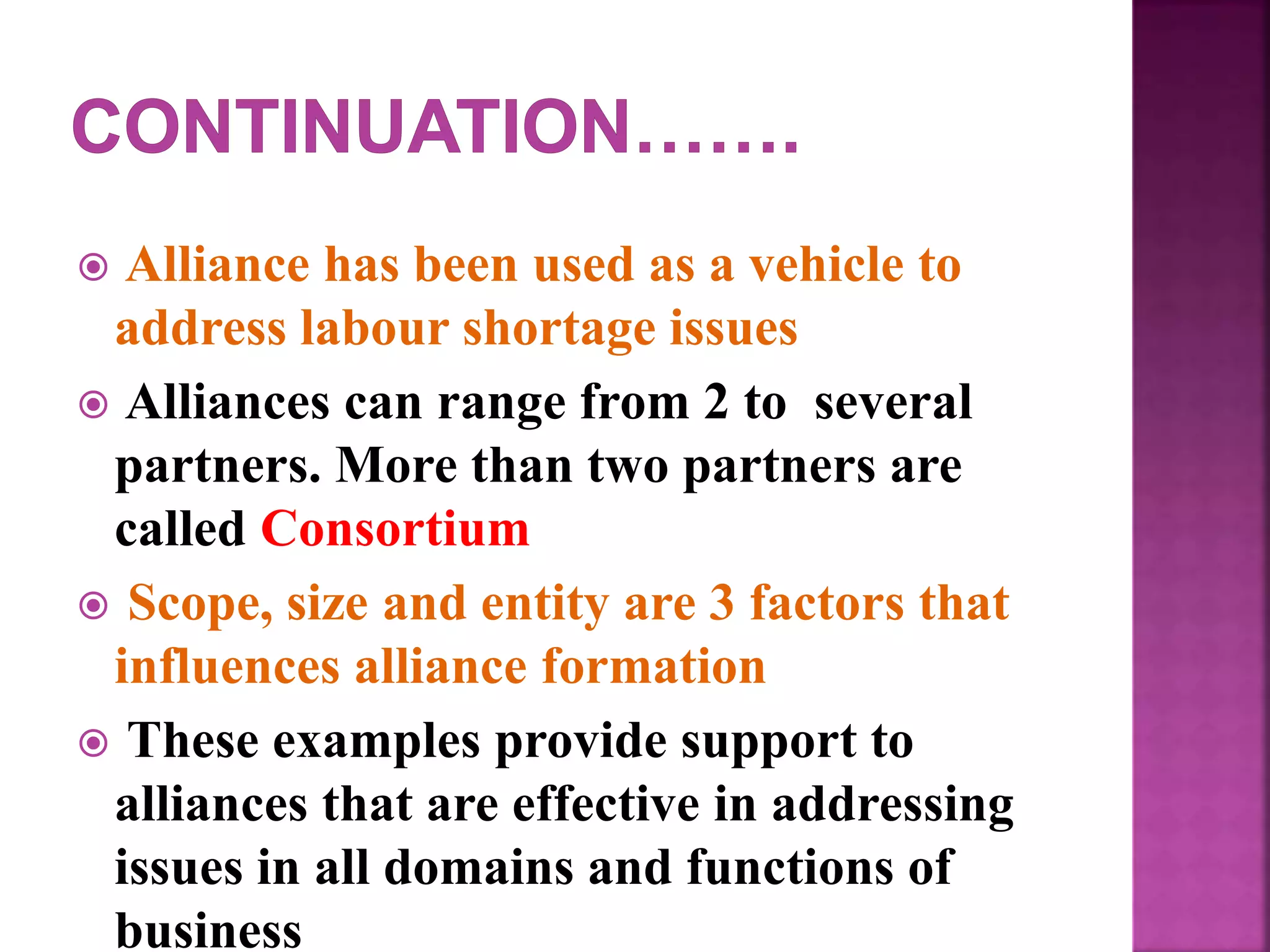 Strategic alliances in hospitality industry | PPTX