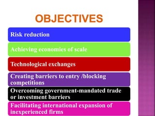 Strategic alliances in hospitality industry | PPTX