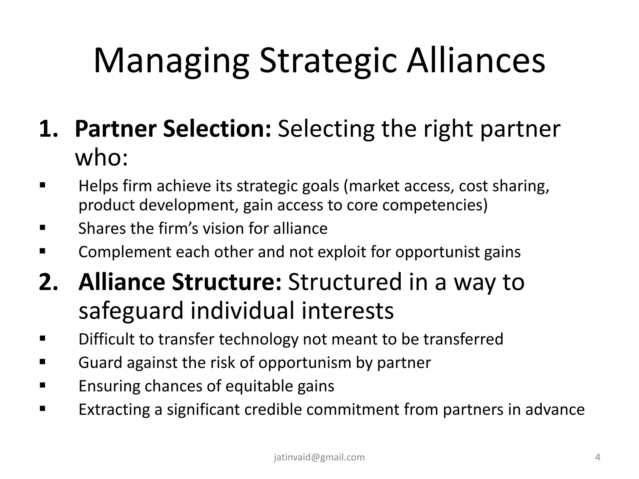 Strategic alliances in International Business | PPTX