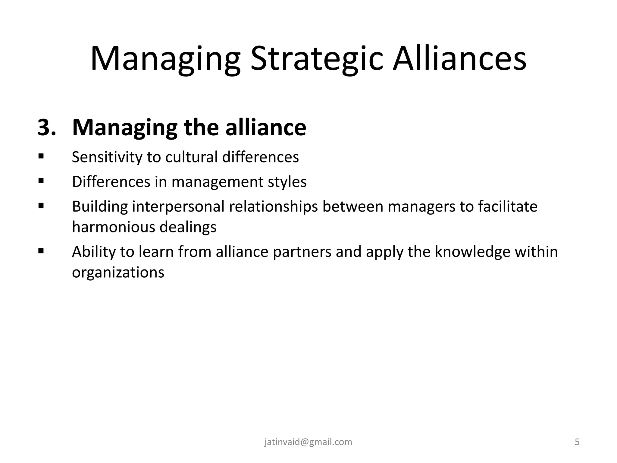 Strategic alliances in International Business | PPTX