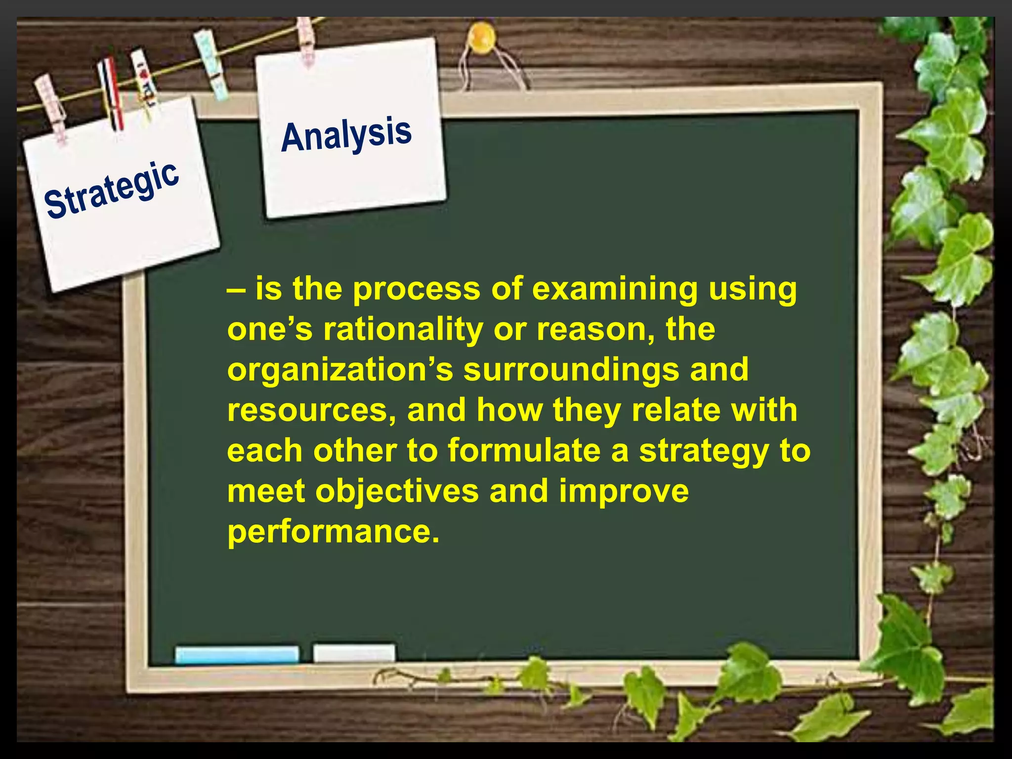 Strategic analysis | PPTX | Business | Business and Finance