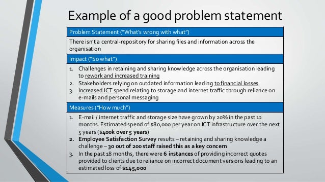 Strategic Analysis : Defining Problem Statements