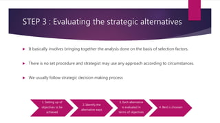 Strategic analysis and choice | PPTX