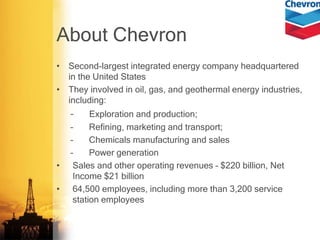 Strategic analysis of chevron | PPTX