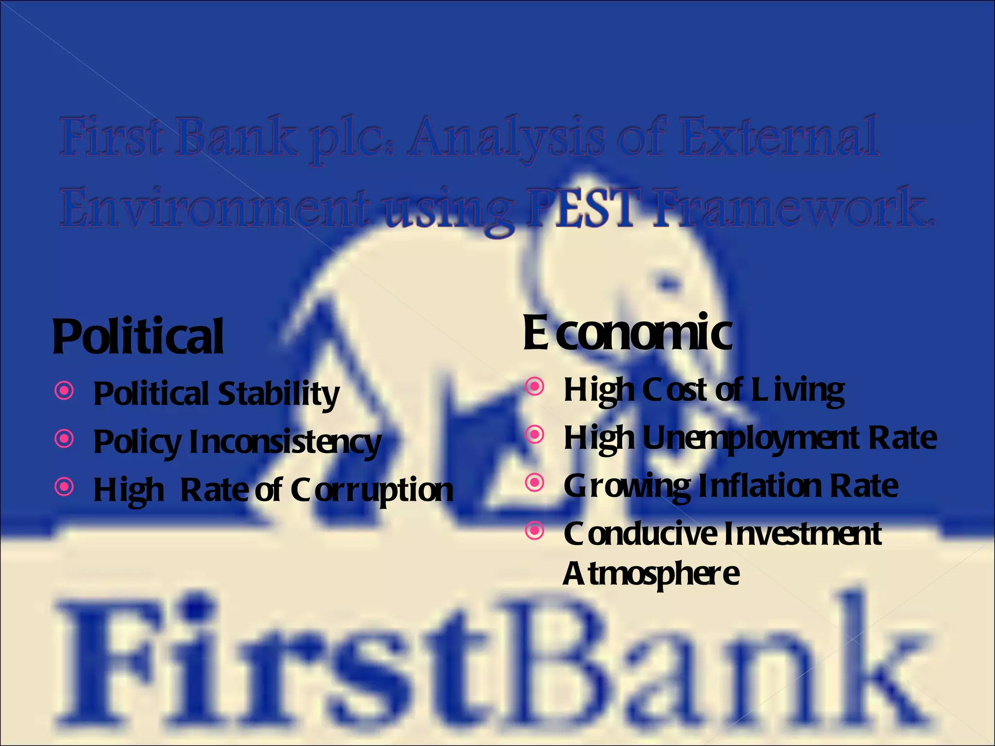 Strategic analysis of first bank of nigeria plc | PPT