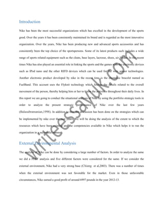Strategic analysis of nike | PDF