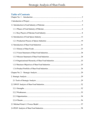 Strategic Analysis of Shan Food Industries | PDF