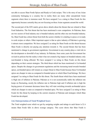 Strategic Analysis of Shan Food Industries | PDF