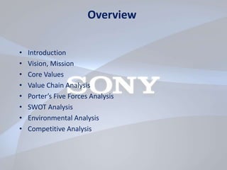 Strategic analysis of sony | PPTX