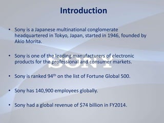 Strategic analysis of sony | PPTX