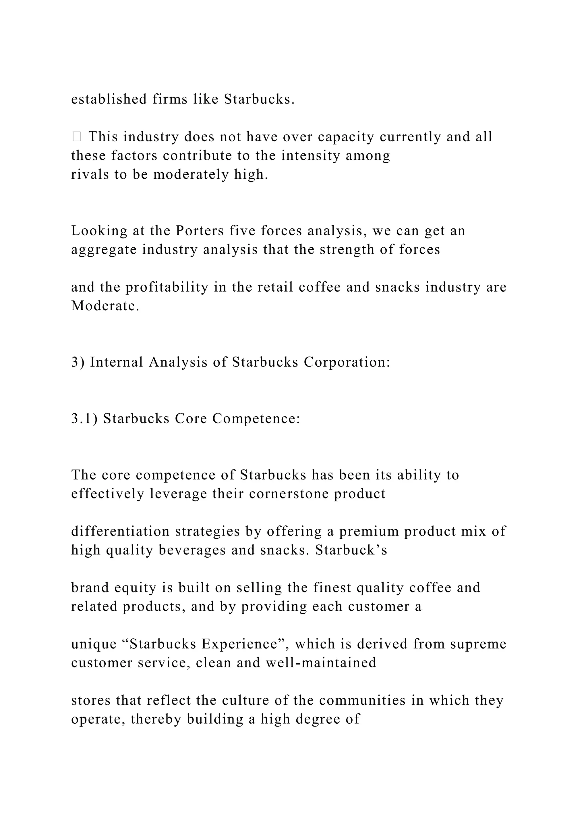 Strategic Analysis Of Starbucks Corporation Strateg.docx