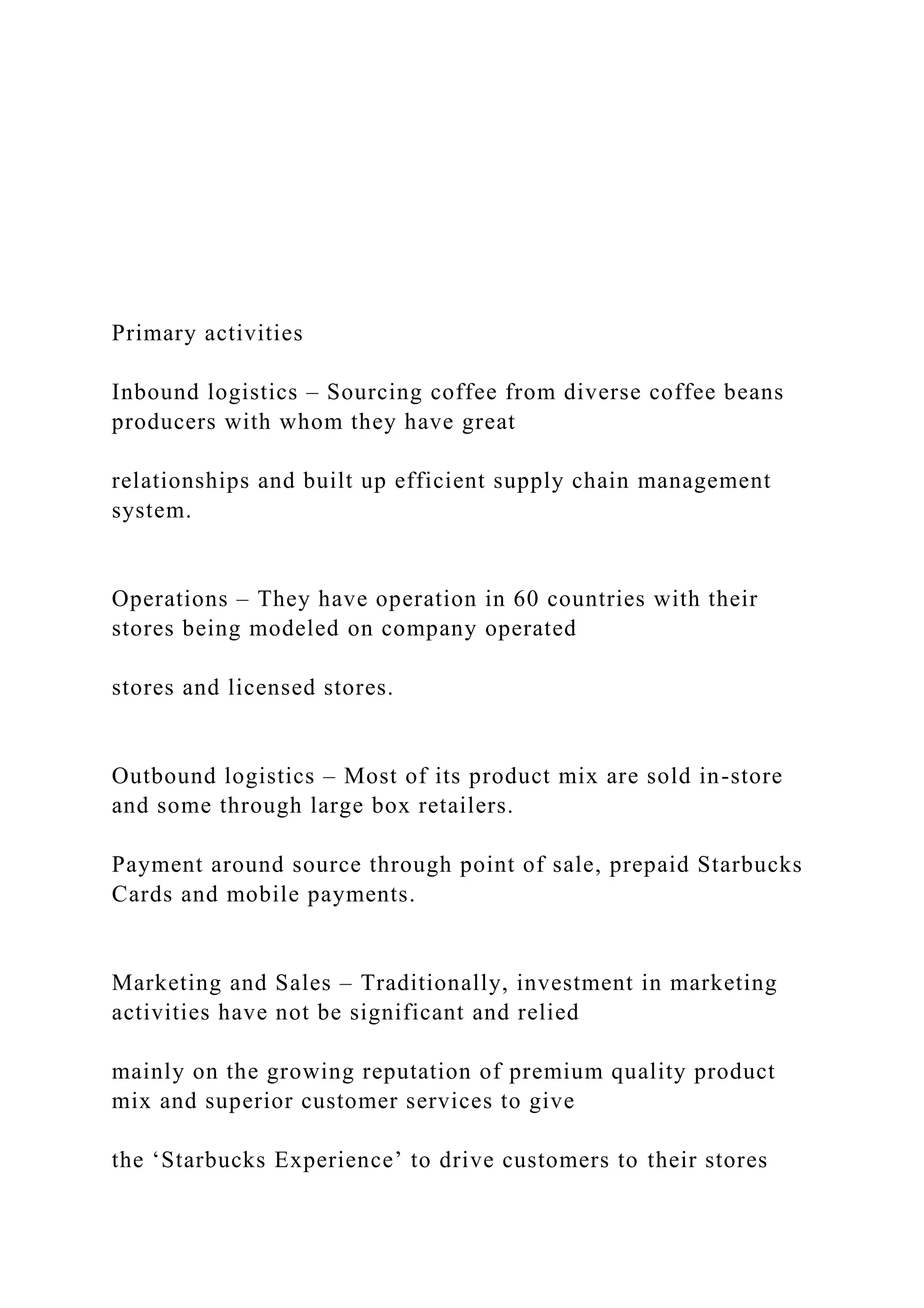 Strategic Analysis Of Starbucks Corporation Strateg.docx