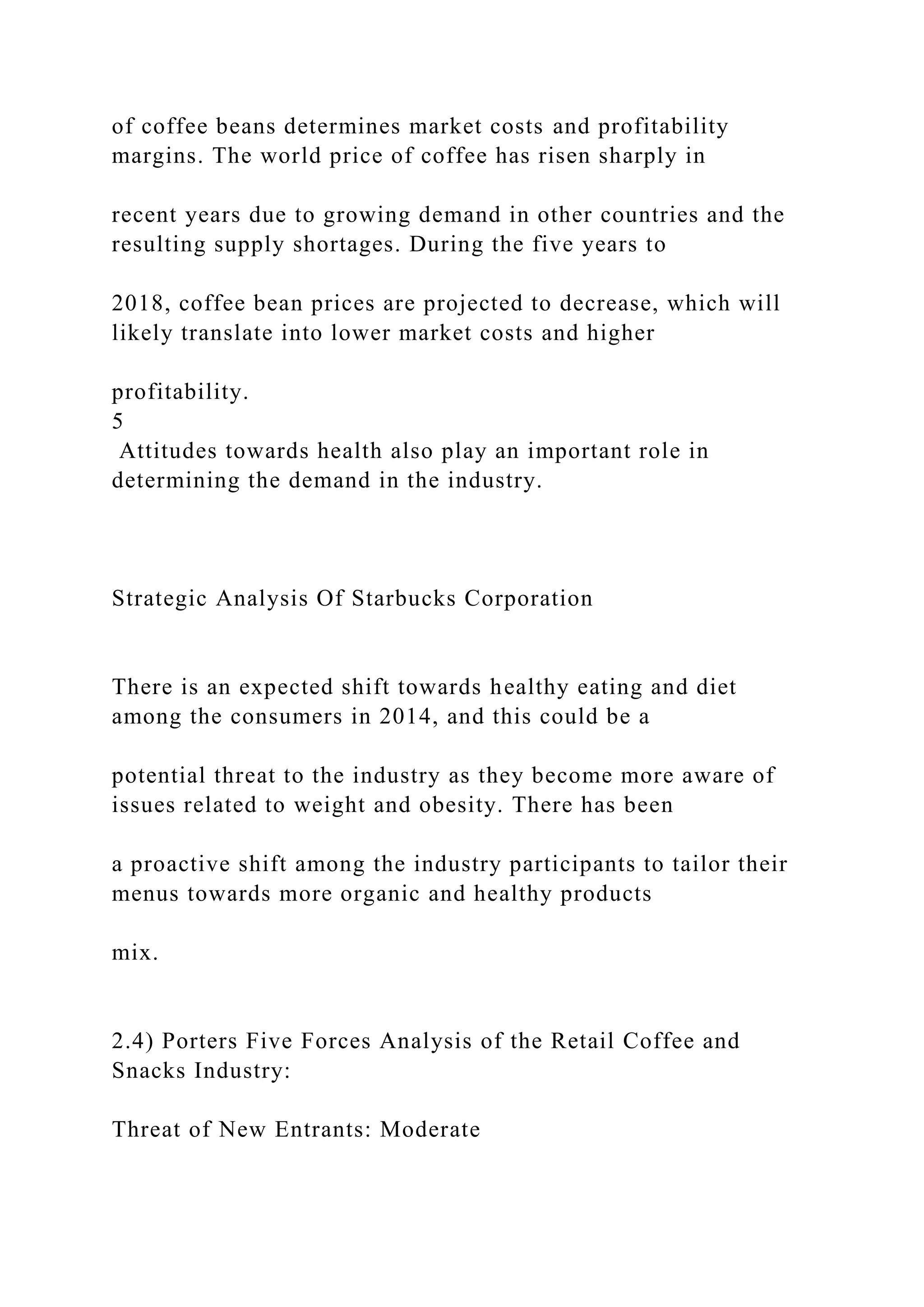 Strategic Analysis Of Starbucks Corporation Strateg.docx