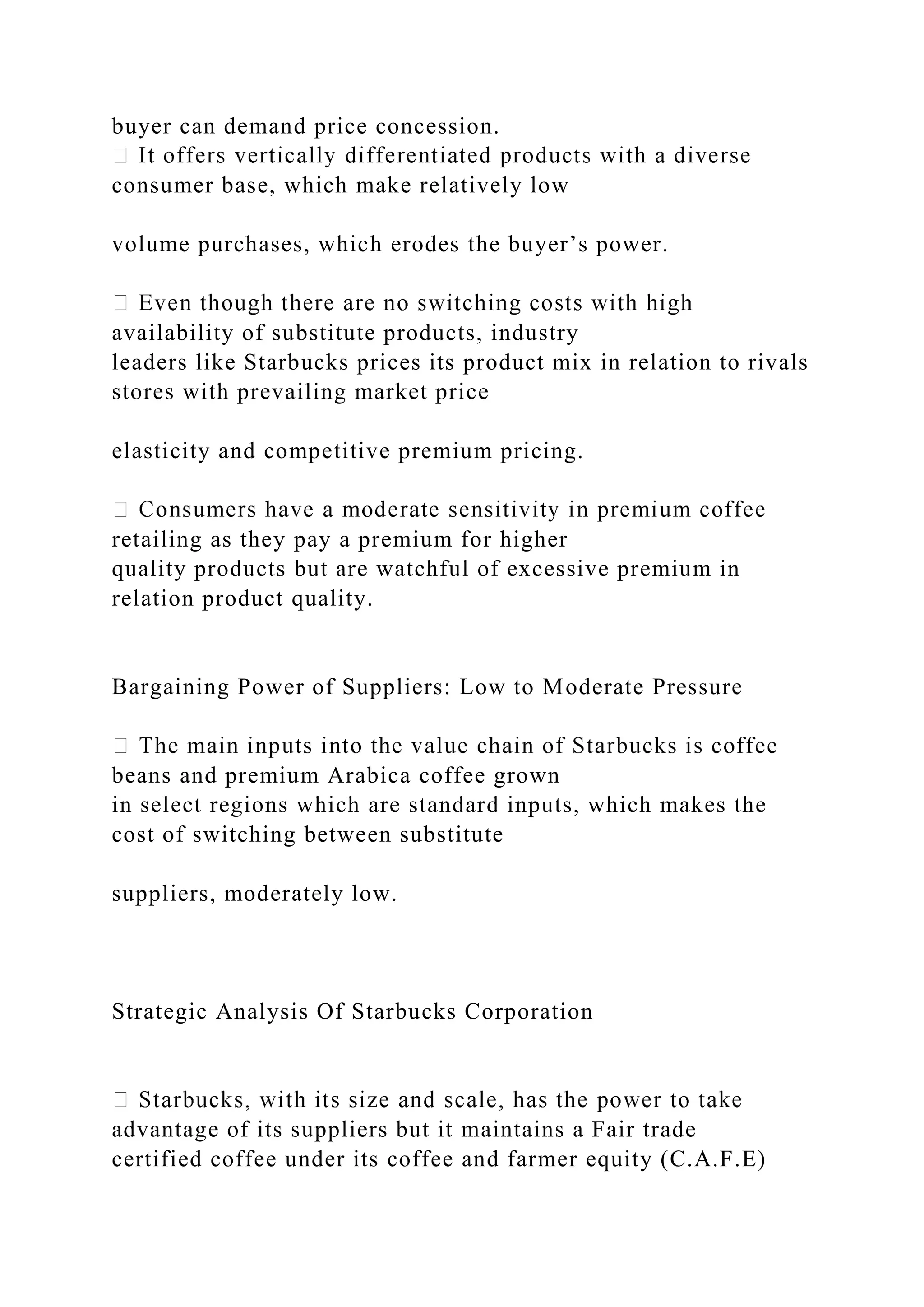 Strategic Analysis Of Starbucks Corporation Strateg.docx