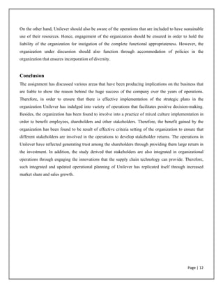 Strategic Analysis of Unilever | PDF