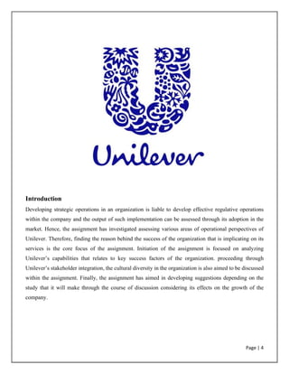 Strategic Analysis of Unilever | PDF