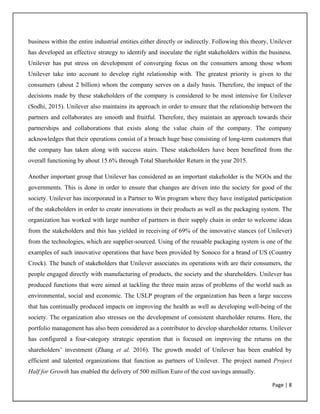 Strategic Analysis of Unilever | PDF