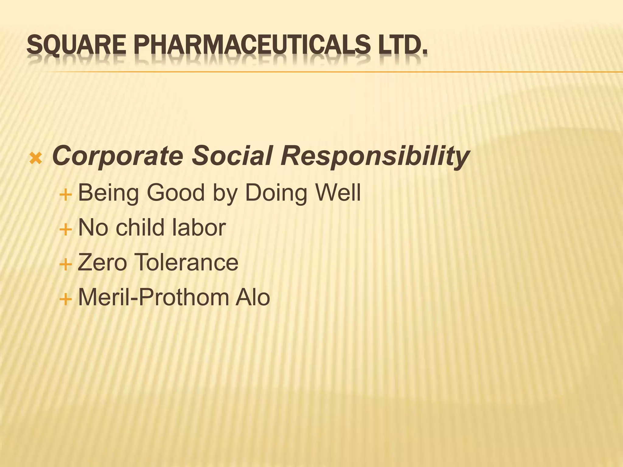 Strategic analysis on square pharma | PPTX