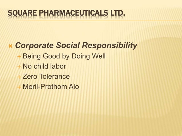 Strategic analysis on square pharma | PPTX | Pharmaceutical Industry ...