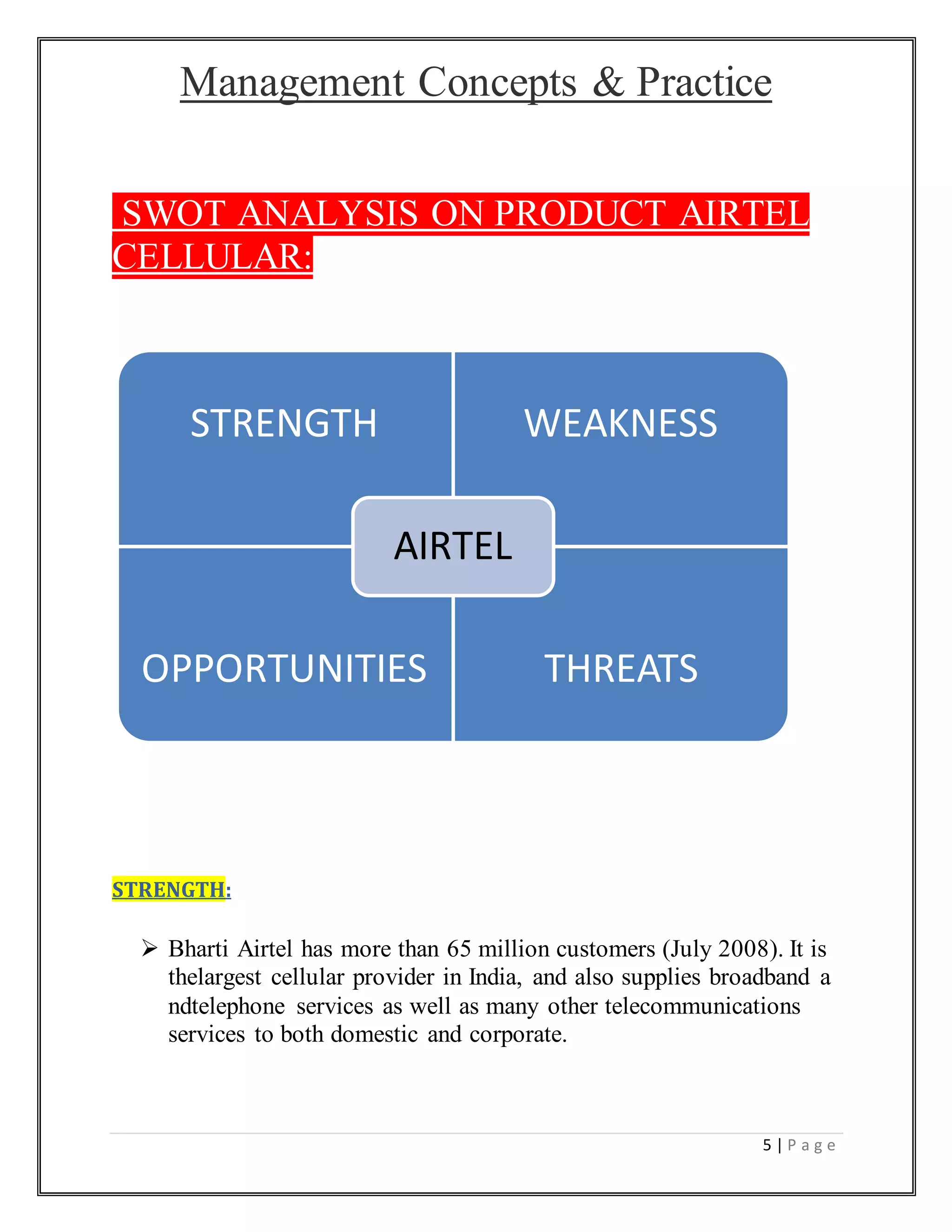 Strategic analysis on telecom industries | DOCX