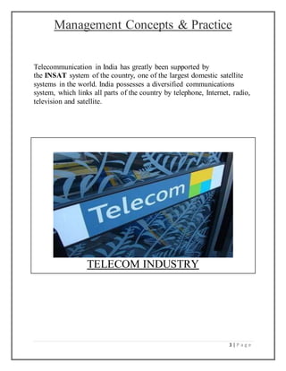 Strategic analysis on telecom industries | DOCX