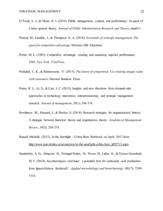 Strategic analysis report through a case study | PDF
