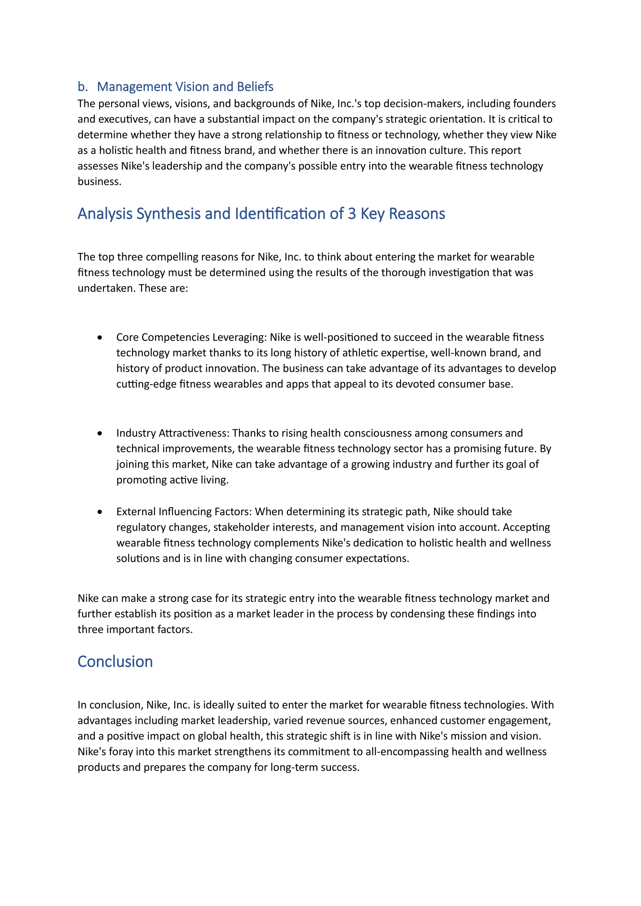 Nike: Strategic Analysis, Synthesis & Recommendations | PDF