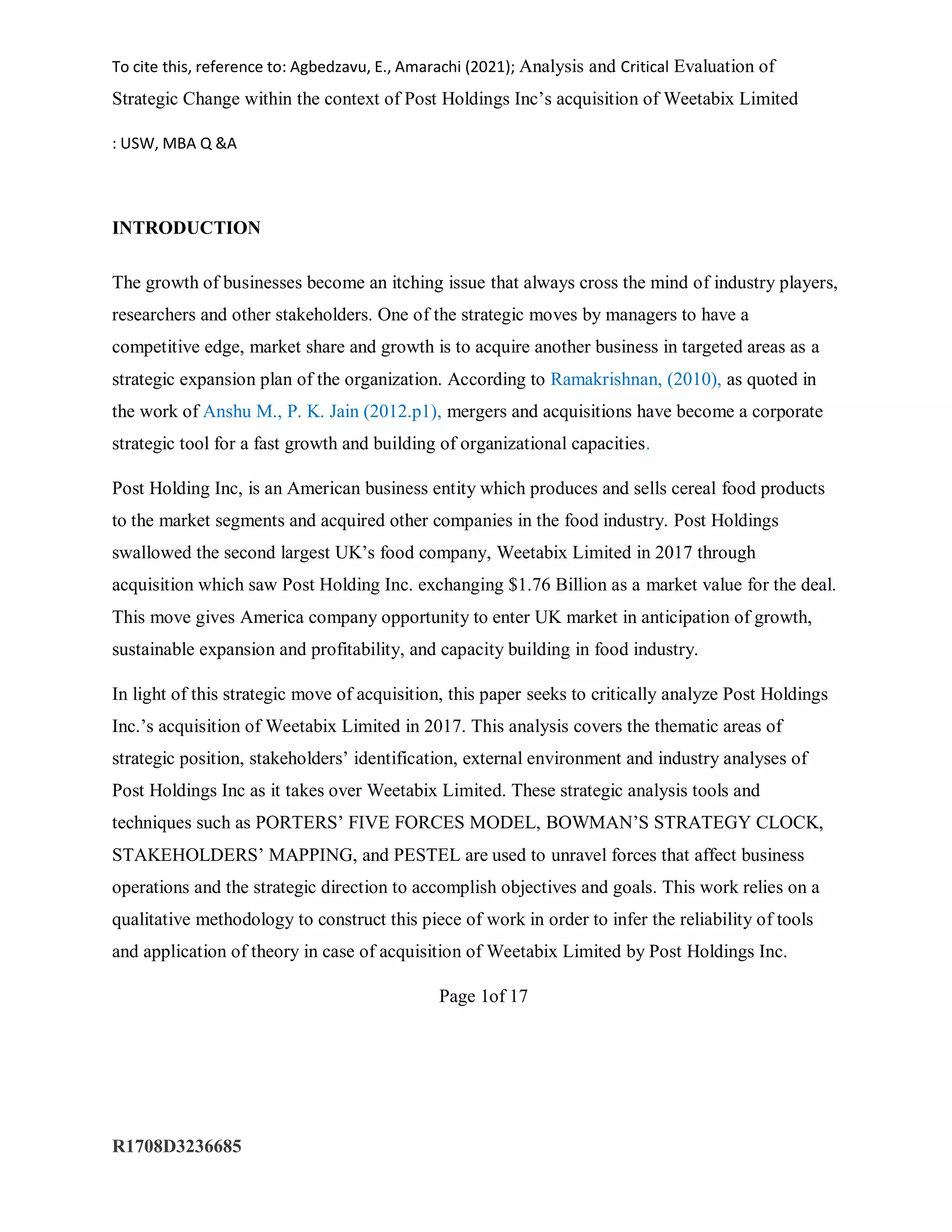 Strategic analysis; tools and techniques | PDF