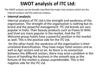 Strategic analysis of ITC Ltd using various tools | PPTX