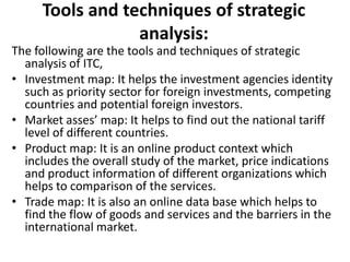 Strategic analysis of ITC Ltd using various tools | PPTX