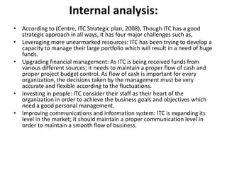 Strategic analysis of ITC Ltd using various tools | PPTX
