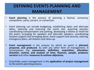 Strategic and impactful events management | PPTX