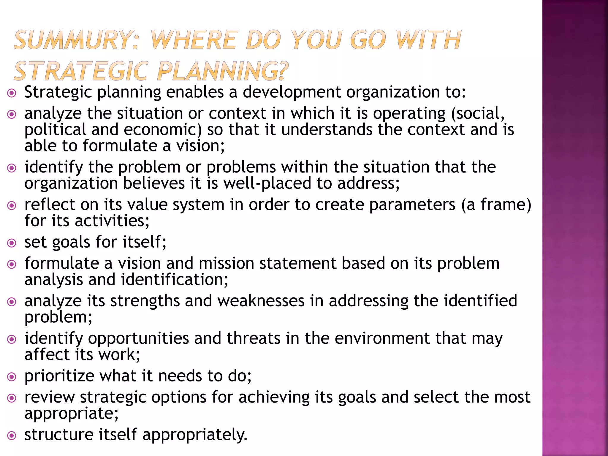 Strategic and operational planning | PPTX