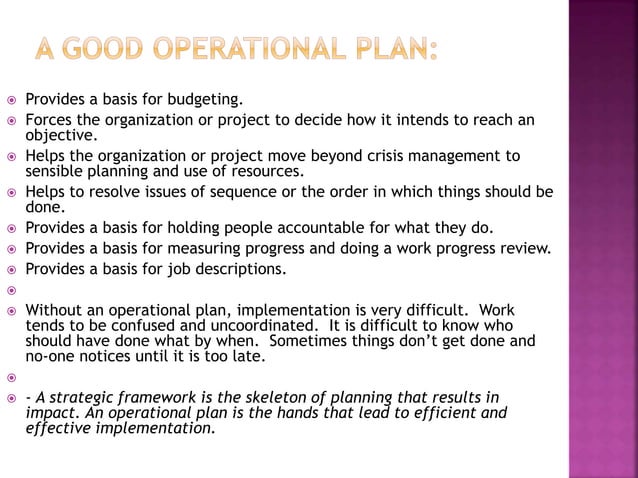 Strategic and operational planning | PPTX